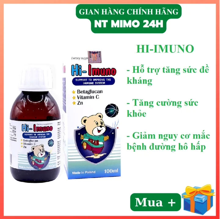[Free ship + Quà Tặng Ngẫu Nhiên] Siro Tăng Đề Kháng Hi Imuno Lọ 100ml ...