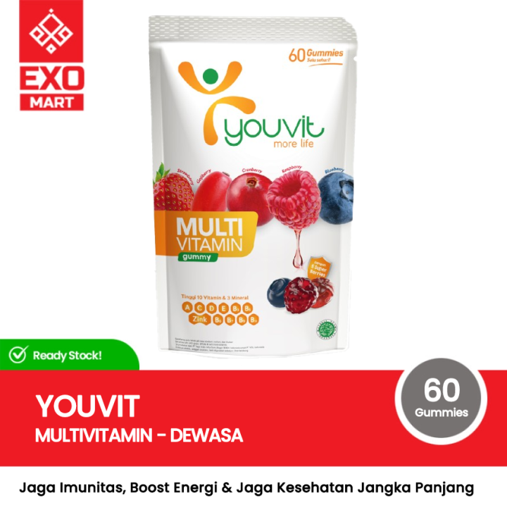 YOUVIT - MULTIVITAMIN Dewasa Gummy 60 Gummies | Lazada Indonesia