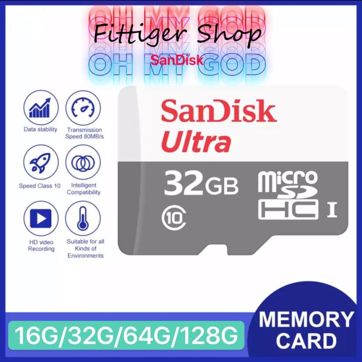 FittigerShop MicroSD Ultra Class 10 100MB/S - 16G/32G/64G/128G ( เมมโมรี่การ์ด ไมโครเอสดี การ์ด ...