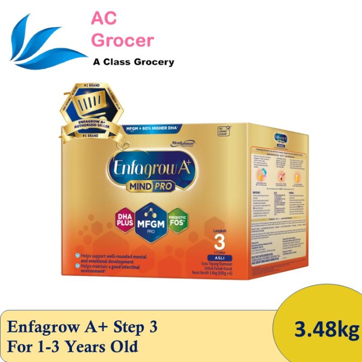 Enfagrow A+ Step 3 Milk Formula 3.48kg (580g x 6 Packs) | Lazada