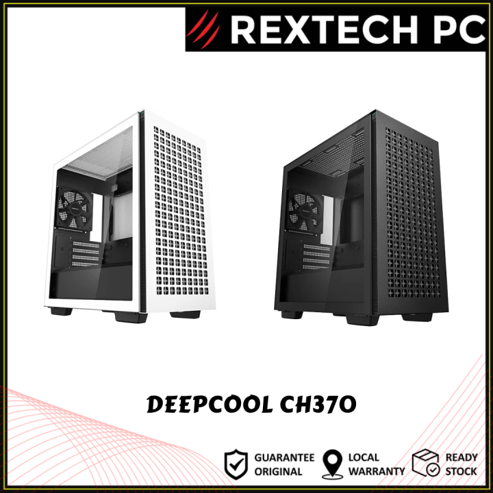 REXTECH DEEPCOOL CH370 Black & White MATX Case PC Desktop Casing | Lazada
