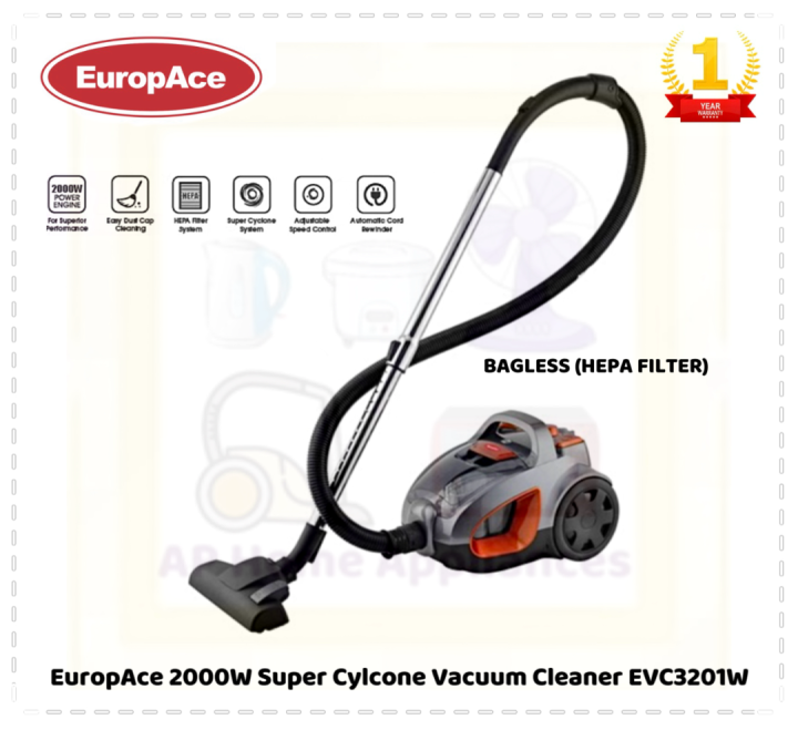 EuropAce (2000W) Super Cyclone Vacuum Cleaner EVC 3201W | EVC3201W (1 ...