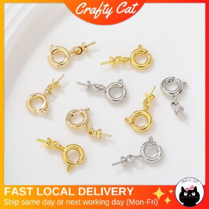 14K Spring Ring Pinch Bail, Peg Bail, Pendant Clasp Connectors | Lazada