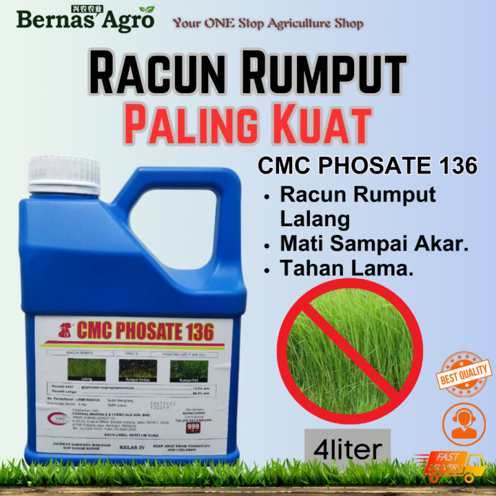 CMC Phosate Racun Rumput Rumpai dan Lalang Paling Berkesan Serap Lambat ...