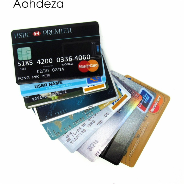 waterproof Super Slim Credit Card USB Flash Drive 128GB 32GB pen drive ...