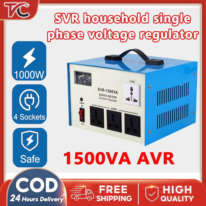 1000W AVR Automatic Voltage Regulator 1500VA 50/60HZ Servo Motor Type ...
