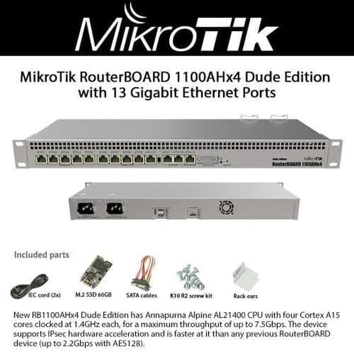 Mikrotik Router RB1100Dx4 1U Rackmount | Lazada Indonesia