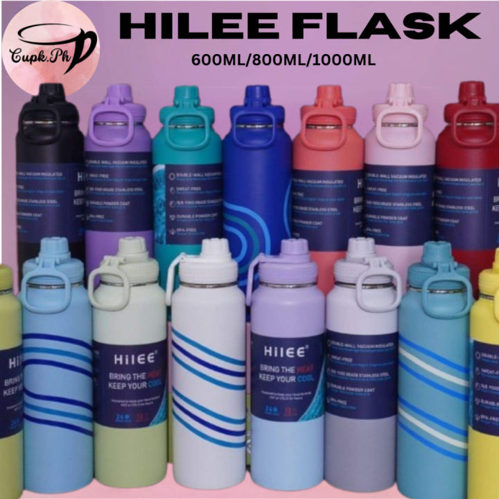 【Hot】 HILEE FLASK Stainless Steel Water Bottle & Wide Mouth Lid Keeps ...