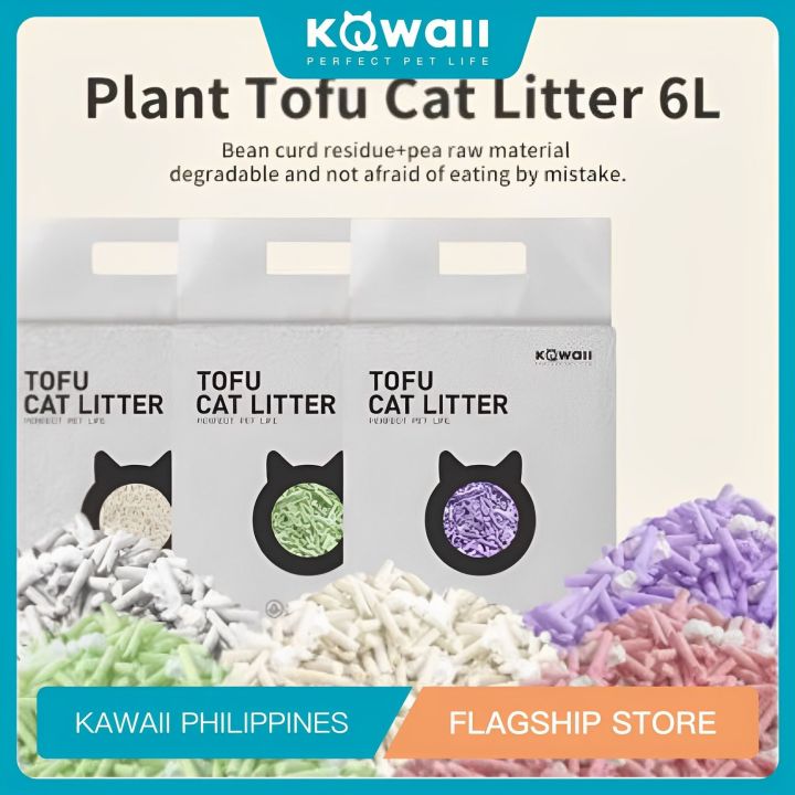 KAWAII New Ratio Upgrade Mixed Cat Litter 6L Food Grade Plant Tofu Cat ...