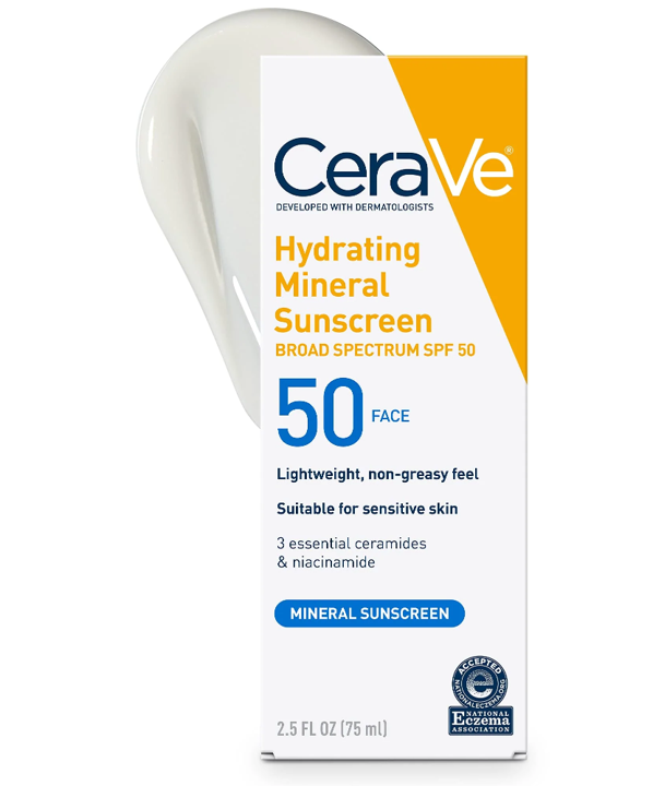CeraVe Hydrating Mineral Sunscreen SPF50 Face เซราวี ไฮเดรทติ้ง ซัน ...