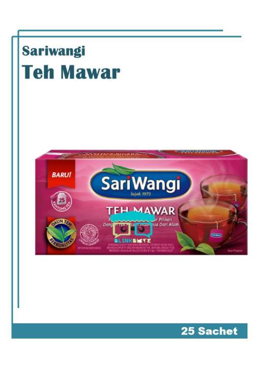BOX Sariwangi Teh Mawar Isi 25 Tea Bag Kantong Sari Wangi | Lazada ...