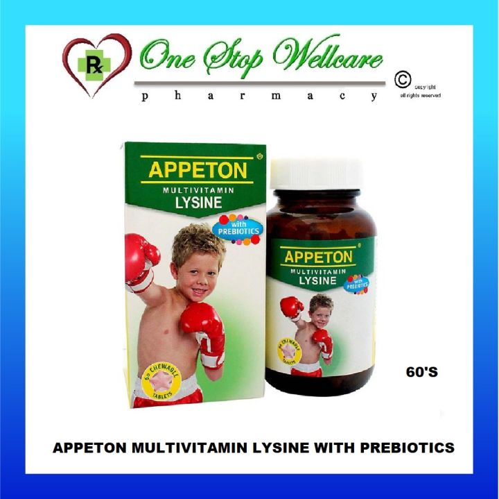 APPETON MULTIVITAMIN LYSINE WITH PREBIOTIC 60'S TABLET (EXP:08/2027 ...