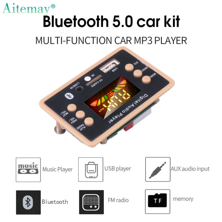 Aitemay Large Color LCD Screen Bluetooth 5.0 Audio Decoding Module MP3 ...