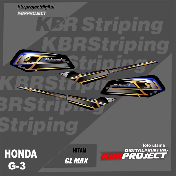 GL MAX striping GL MAX motor HONDA motor sticker variasi Racing KBR.G ...