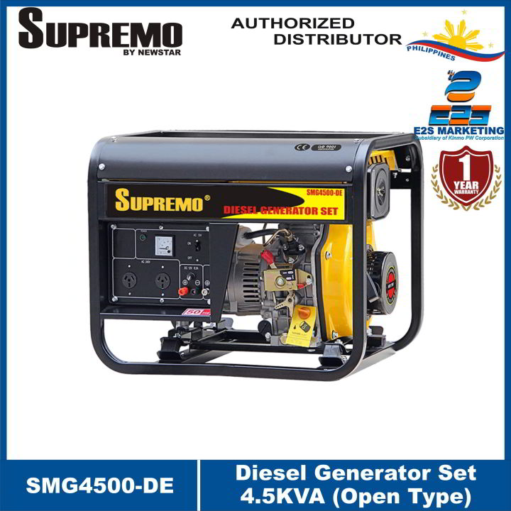 Supremo Genset Heavy Duty Commercial Diesel Generator Set 4.5KVA with ...