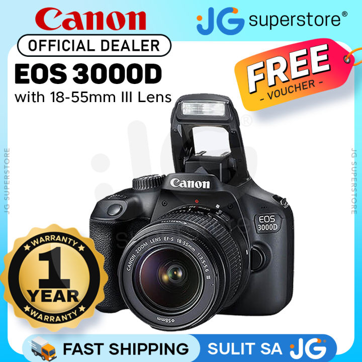 Canon EOS 3000D DSLR Camera Kit with EF-S 18-55mm III Lens with APS-C ...