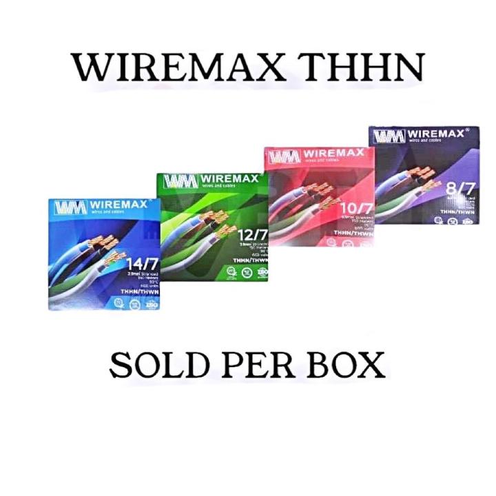 WIREMAX Stranded Wire THHN/THWN per BOX 100-150meter | Lazada PH