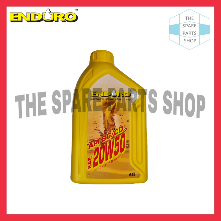 ENDURO SUPER GOLD MINERAL ENGINE OIL SAE 20W50 API SG/CD 1L | Lazada