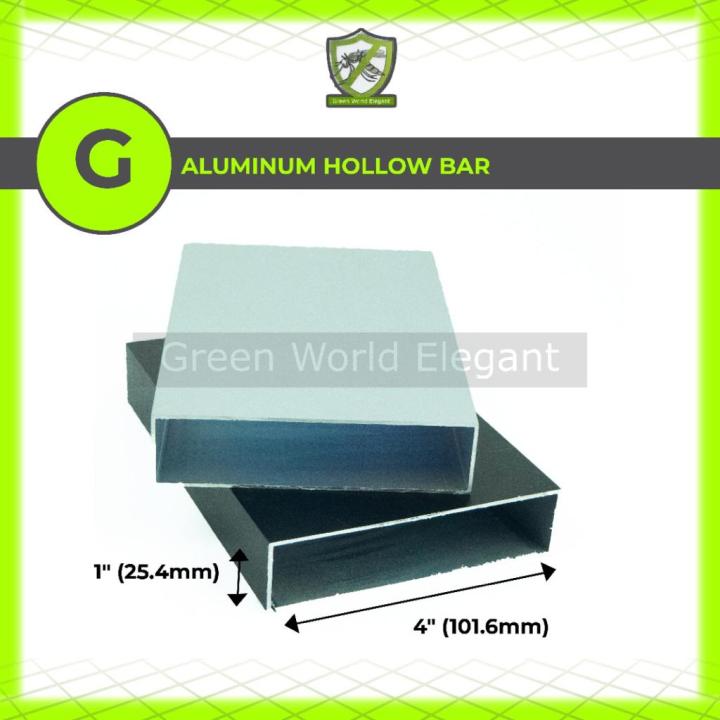 🔸️ Aluminium Hollow Bar 🔸️ 1" x 4" (Silver NA & Brown MB) Bar Berongga ...