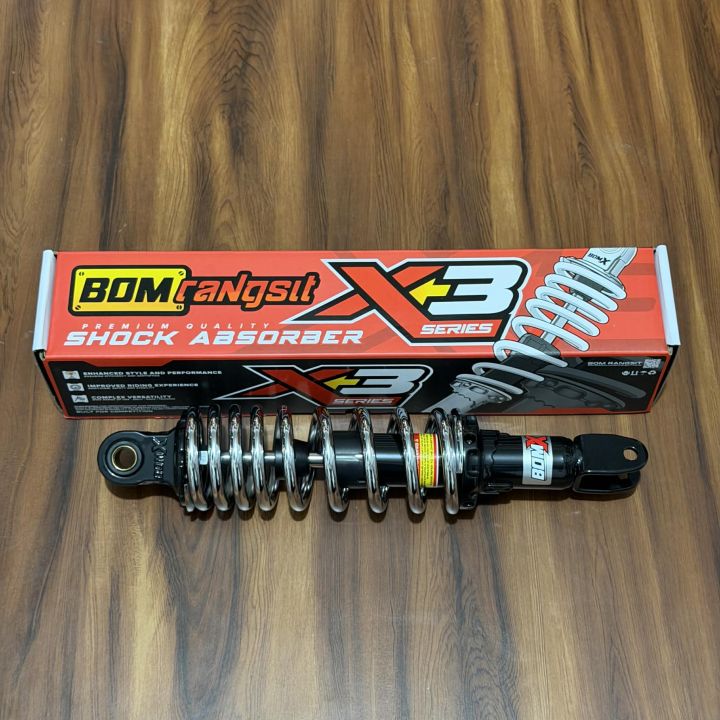 Bom Rangsit X3 Rear Shock for Mio 110 Mio 125 Beat 300mm | Lazada PH