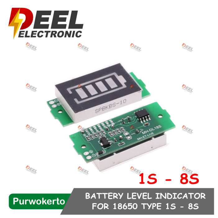 BATTERY LEVEL INDICATOR MODULE 1S - 8S BATTERY CHARGING INDICATOR 12V ...