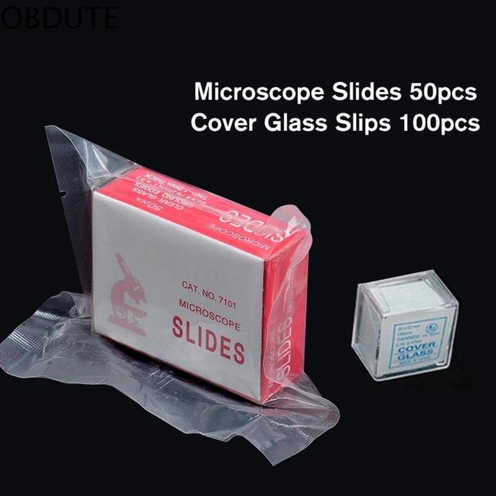 OBDUTE Laboratory Sample Educational Supplies Biological Microscope Blank Reusable for Specimen ...