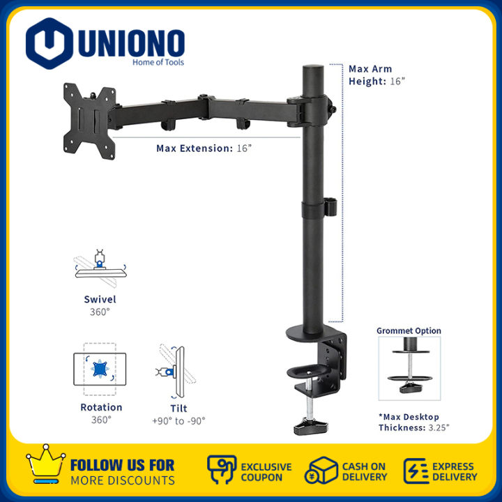 Uniono Monitor Stand for 13-32 Inch and Adjustable Desktop Monitor Arm ...