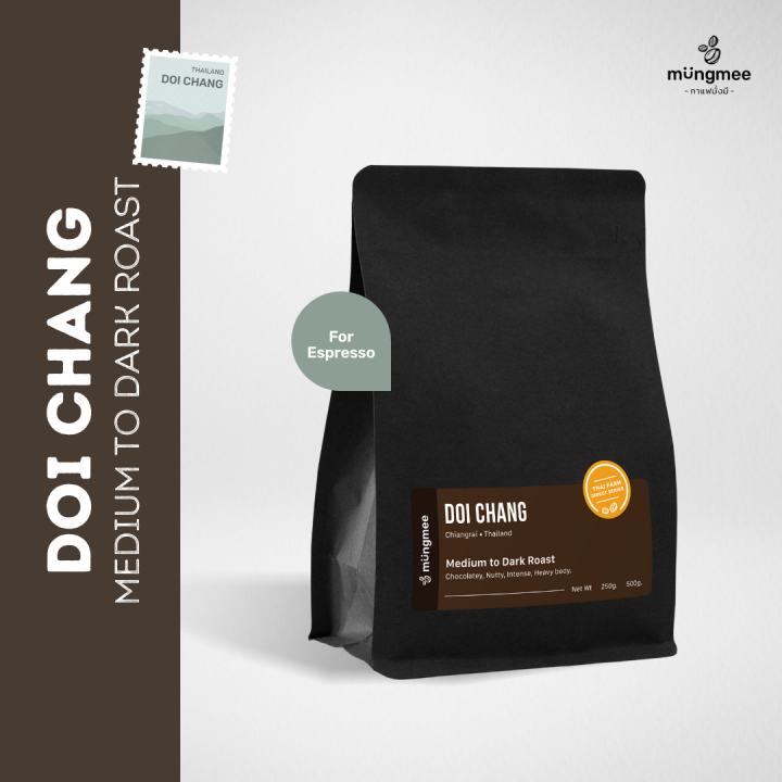 Mungmee Coffee เมล็ดกาแฟ คั่วกลางเข้ม ดอยช้าง (Espresso) | Lazada.co.th