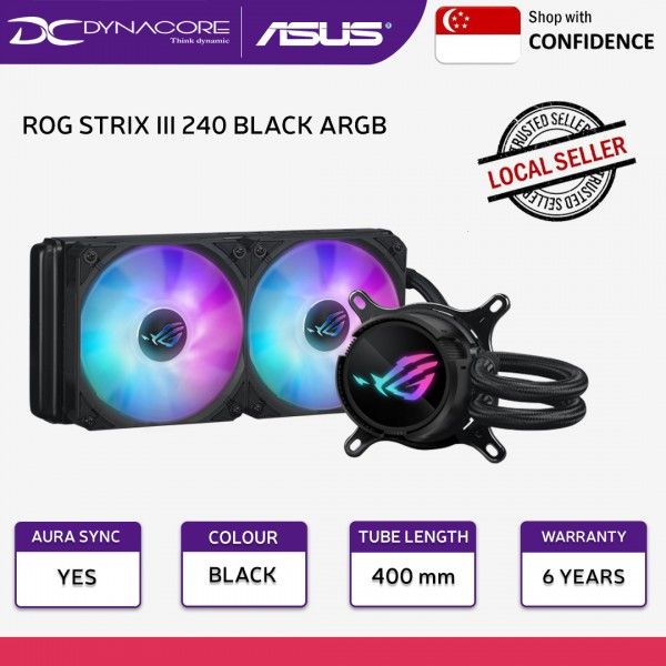 ASUS ROG STRIX III 240 BLACK ARGB LIQUID COOLER | Lazada Singapore