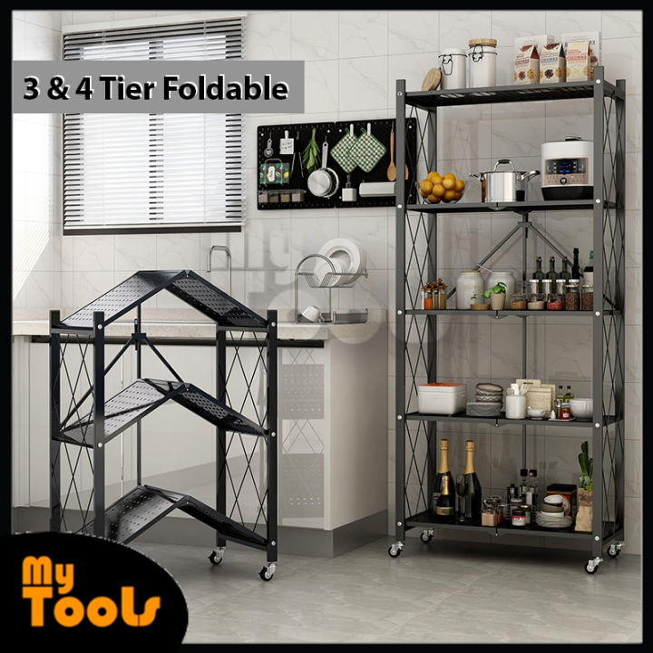 Mytools 3 tier Foldable Multipurpose Collapsible Home Office Cart ...