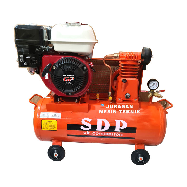 Mesin Kompresor Angin Bensin SDP By Shark 1/4 HP + Engine Honda GP 160 ...