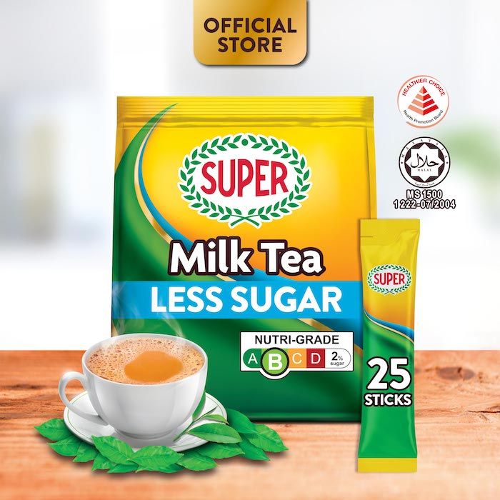 SUPER Less Sugar Instant 3in1 Milk Tea, 25 sticks (Expiry: April 2027 ...