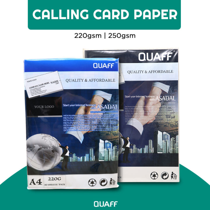 FMP A4 Size QUAFF Calling Card Paper Matte Double Sided 220gsm & 250gsm ...