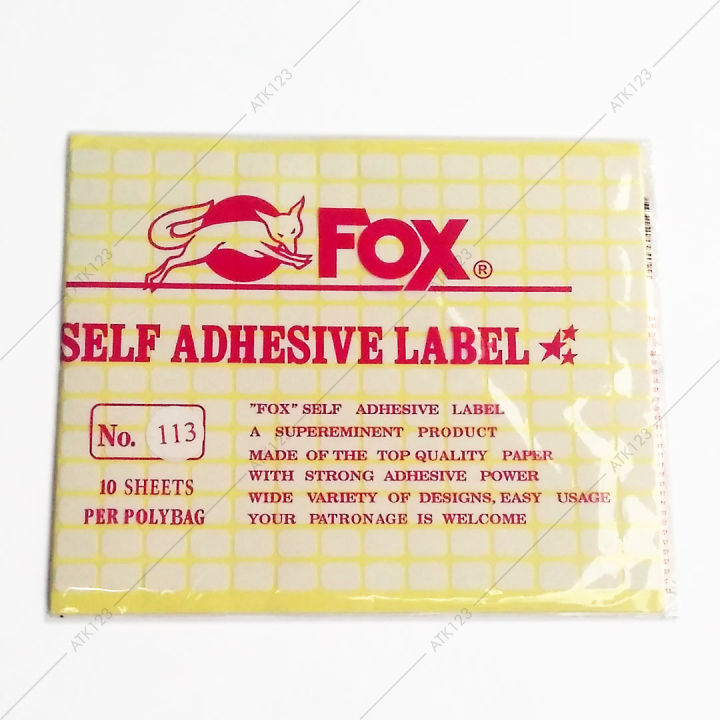 Kertas / Label Stiker Fox No. 113 uk. 9 x 13 mm (Persegi Panjang ...
