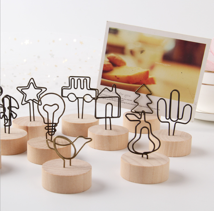 Wooden Tree Business Card Holder for Desk Home Decoration DIY Photo ...