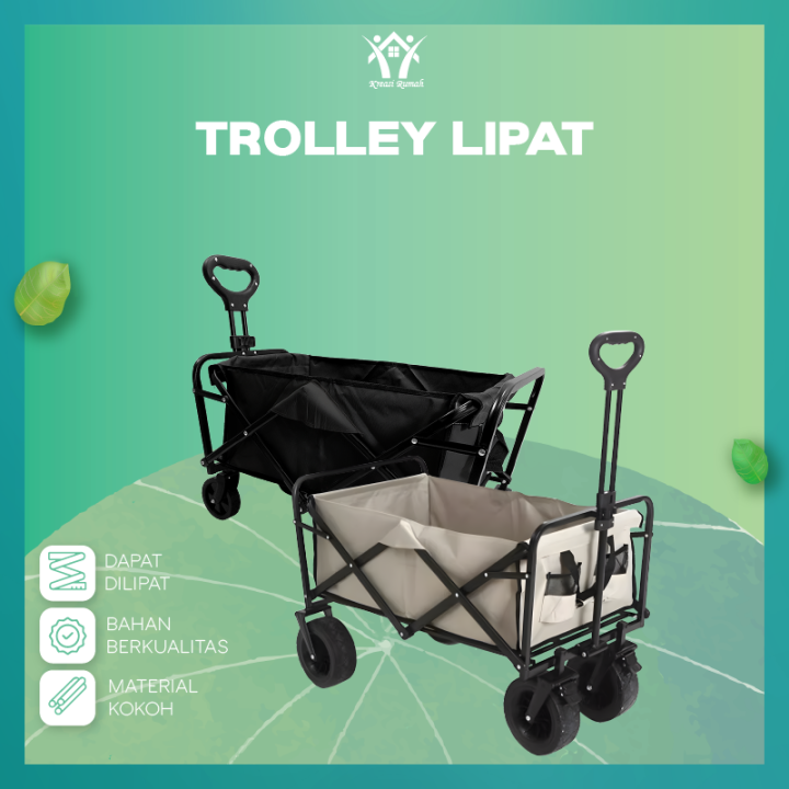 trolly lipat 4 roda trolly barang berat trolly pengangkut dorong tangan ...