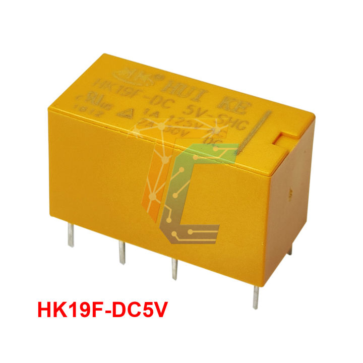 Original HK19F-DC5V 8 Pins Relays 1A 125V AC/2A 30V DC 2NO 2NC DPDT ...
