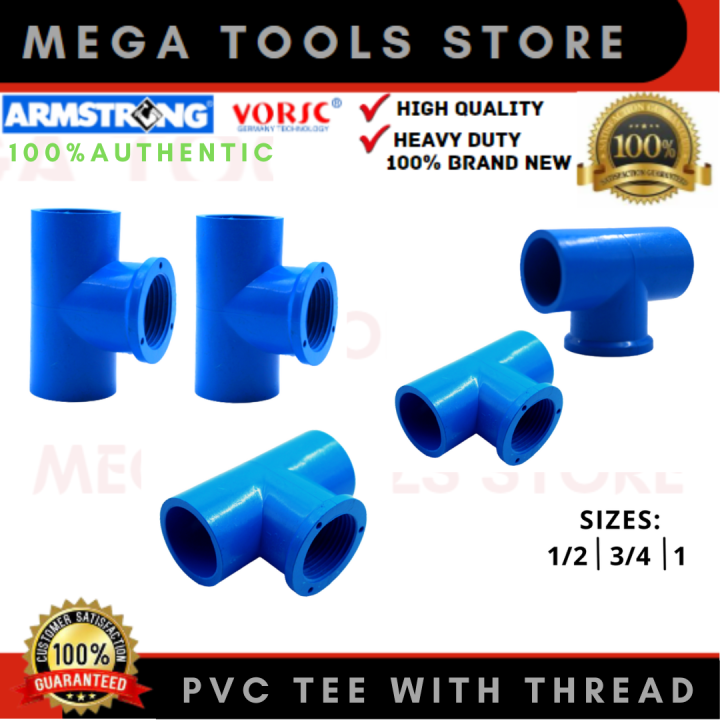 PVC TEE WITH THREAD 1, 3/4 , 1/2 | Lazada PH