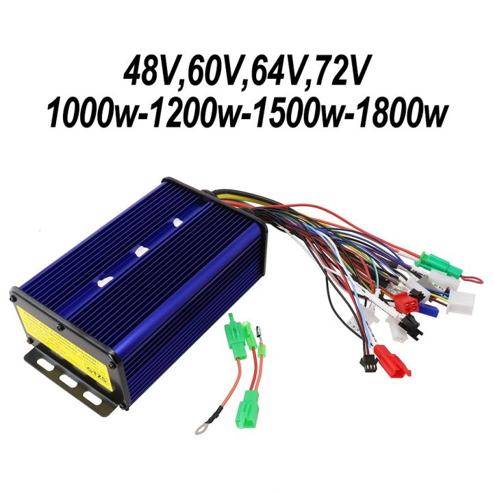 1* - Brushless Hub Motor Controller 1200W 48/60/72V 50A 18mos For E ...