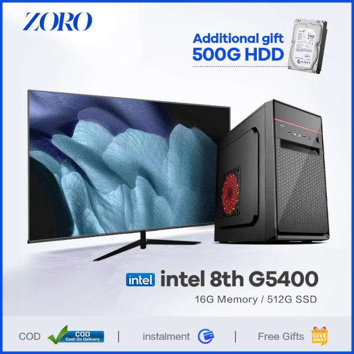 Real and effective Zoro Desktop Office Computer Full Set Intel Pentium/Celeron G5400 3.7GHz main ...
