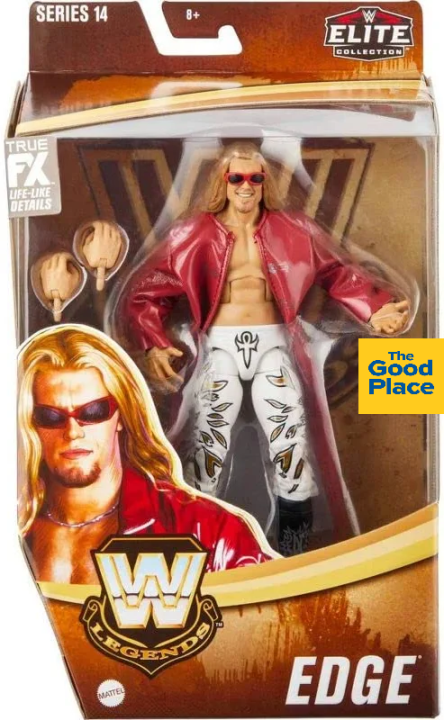 MATTEL WWE Elite Legends Edge Figure with Entrance Coat and Accessories ...