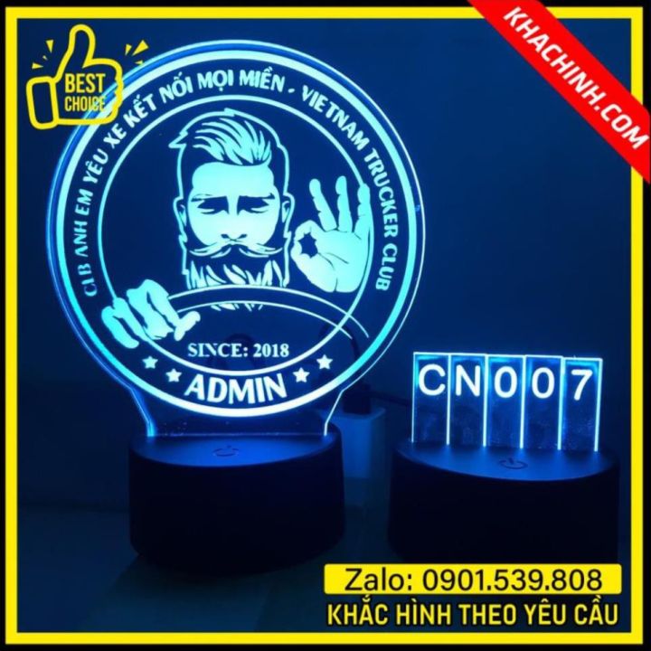 Đèn led khắc LOGO, kỷ niệm chương, huy hiệu theo yêu cầu, đèn ngủ ...