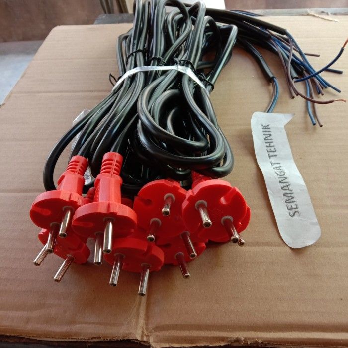 Kabel Power Mesin Bor Gerinda Ketam Trimmer 2 x 3 Meter / Kabel Listrik ...