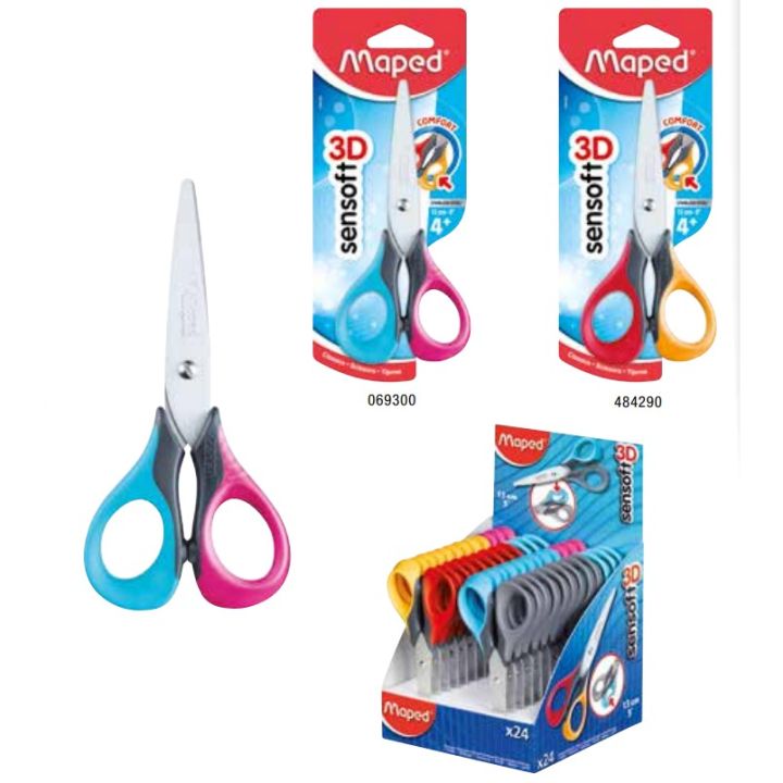 Maped Sensoft 3D Left-Handed Scissors with Flexible Handles Stainless ...