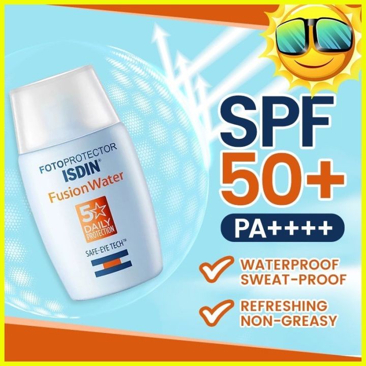ISDIN Fusion Water Uv Sunscreen Skin Sunscreen Spf 50+ Pa+++ Suncare ...