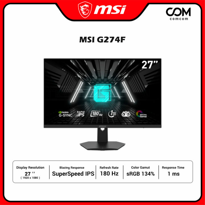 MONITOR MSI G274F 27"IPS (FHD) 1ms 180Hz G-SYNC | Lazada.co.th