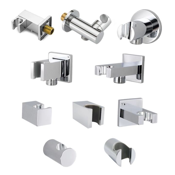 Solid Brass Shower Head Holder Handheld Shower Spray Bracket Wall Screw ...