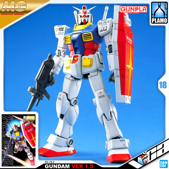 ⭐️ BANDAI GUNPLA MASTER GRADE MG 1/100 RX-78-2 GUNDAM VER 1.5 ประกอบ หุ่นยนต์ โมเดล กันดั้ม กัน ...