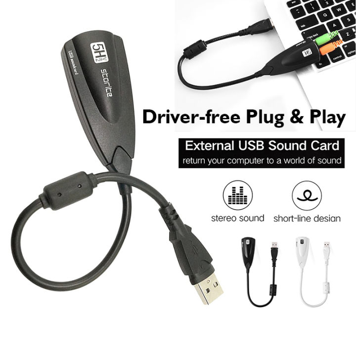 External USB Sound Card 7.1 Channel 2.0 USB To 3.5MM Headphone Microphone Stereo Sound Card for ...