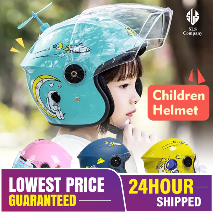Kids Motorcycle Helmet Cartoon Safety Children Child Cute Protector ...